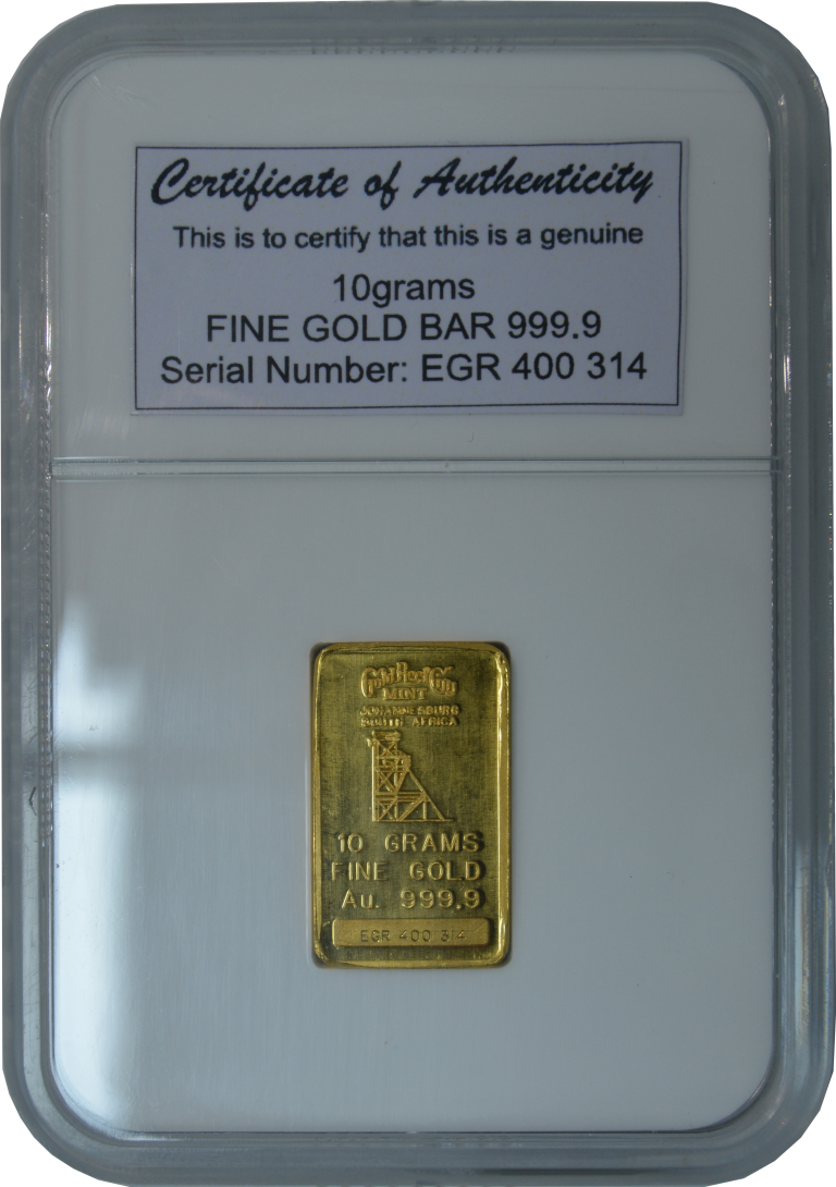 10g Gold Minted Bar – Gold Reef City Mint